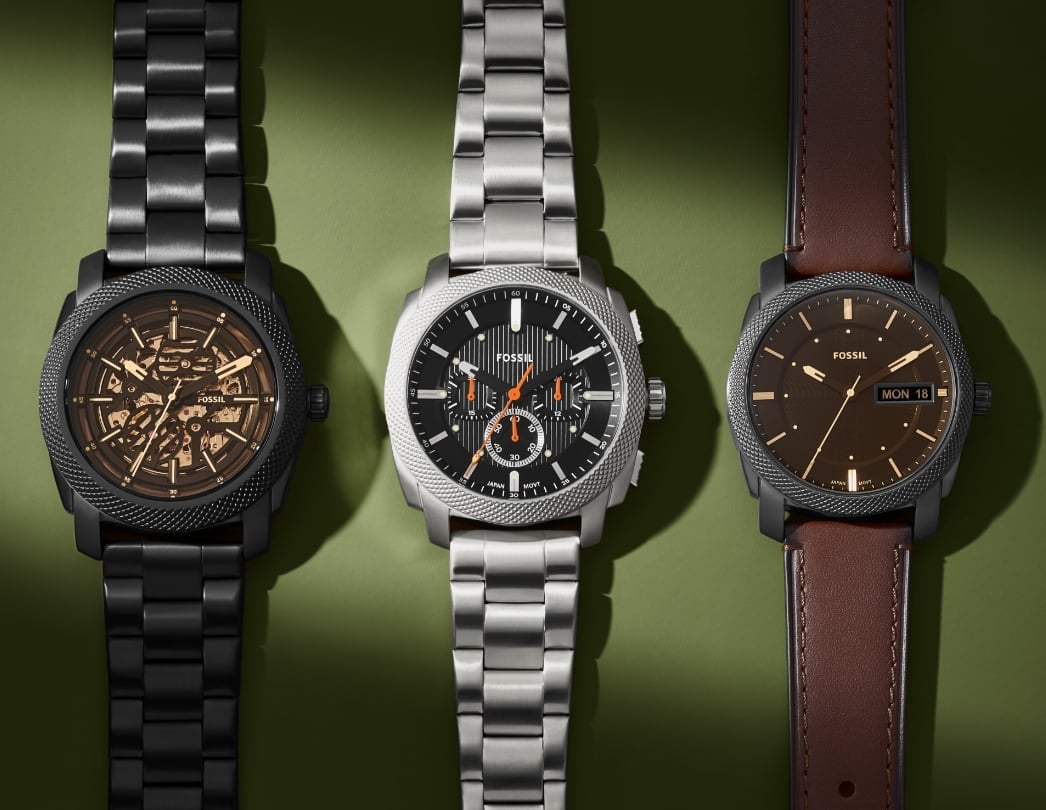 Machine Black Stainless Steel Watch - FS4775 - Fossil