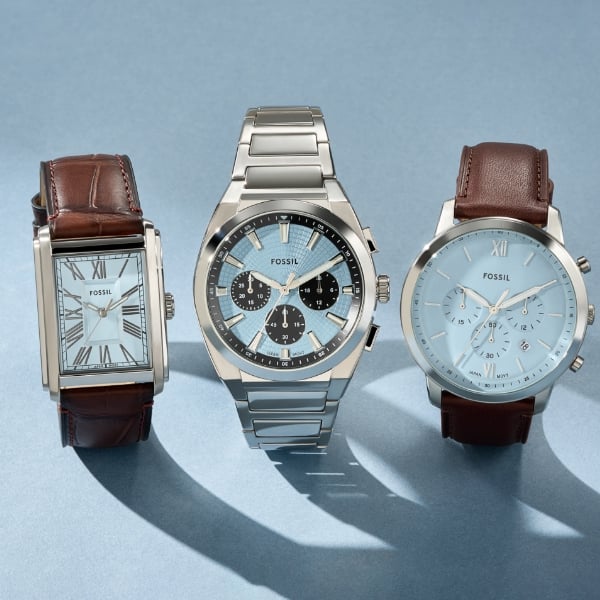 Fossil Blue GMT Stainless Steel Watch - FS6092 - Fossil